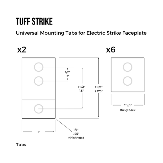 Mounting Tabs For Electric Strike – TUFF STRIKE