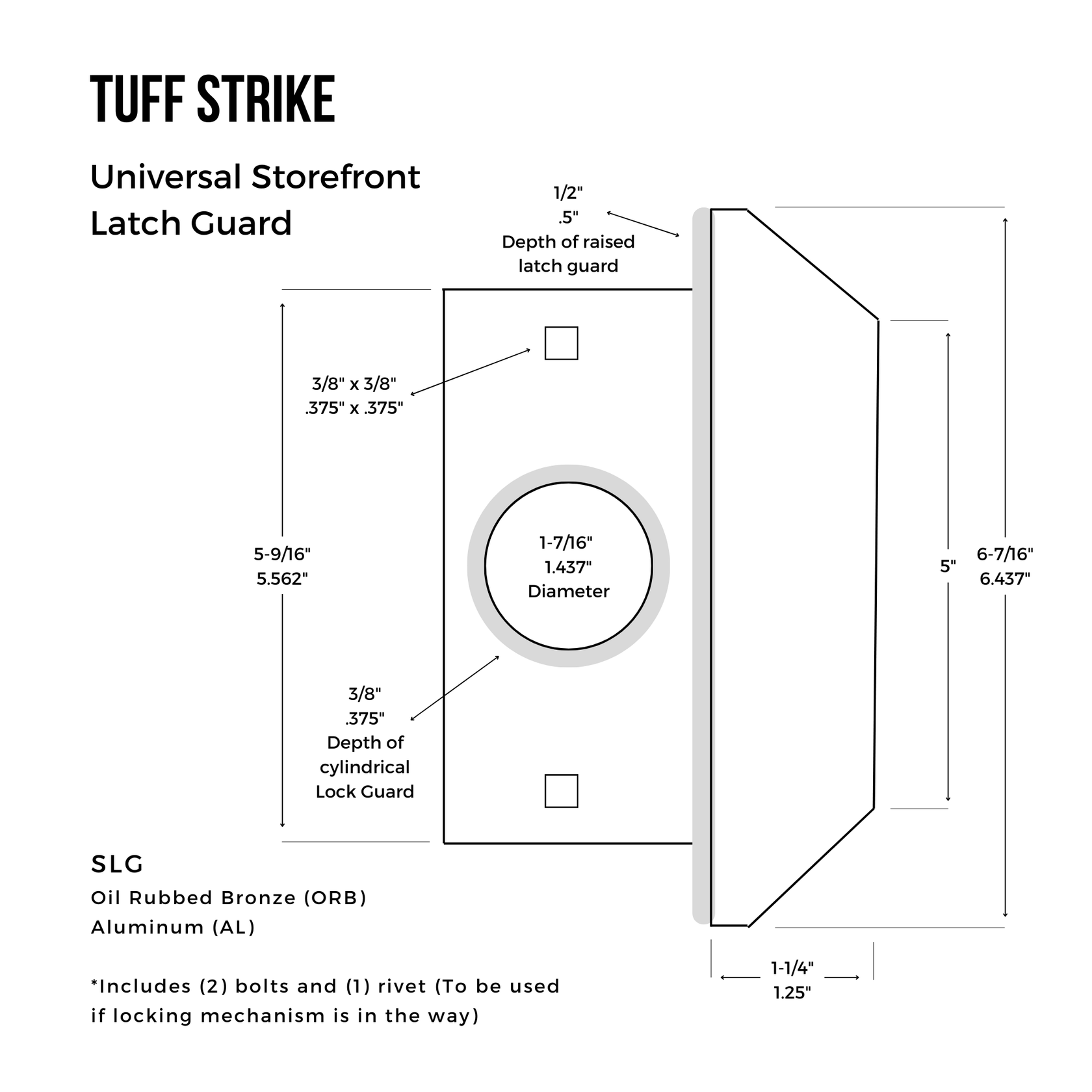 Latch Protector For Storefront Door Security | Multiple Finishes – TUFF ...